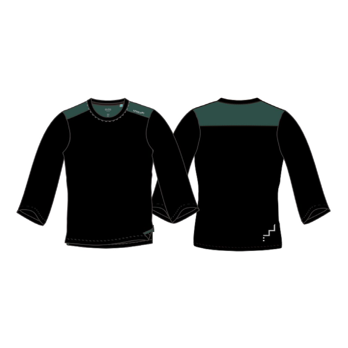 LEVEL UP MEN LONG SLEEVE ACTIVE WEAR BLACK – Subjersey